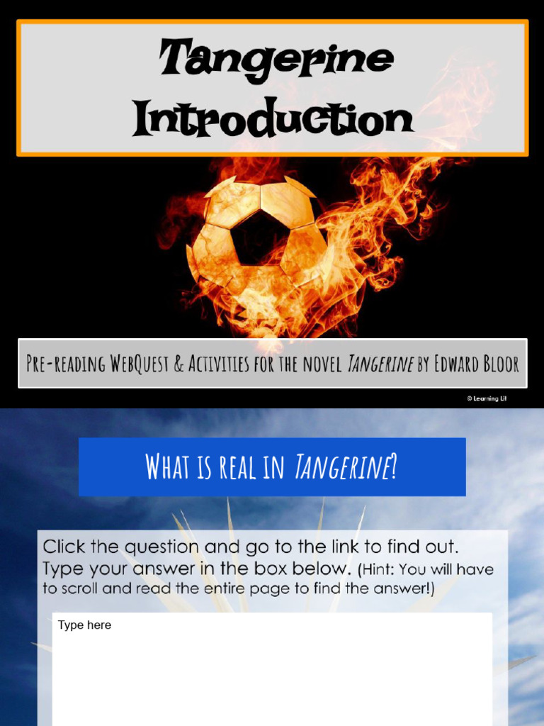 Tangerine Intro Webquest - Google Slides | PDF