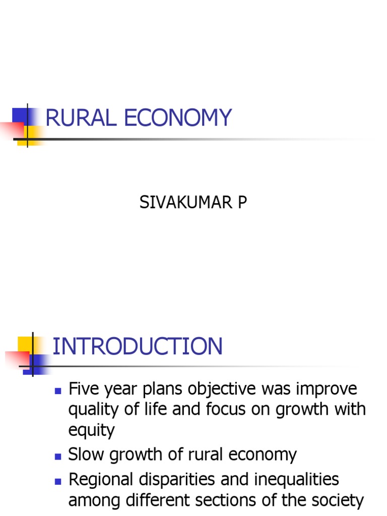 Rural Ecomomy | PDF | Economic Growth | Rural Area