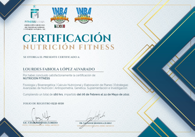 Certificado INBA Nutrición-66 | PDF