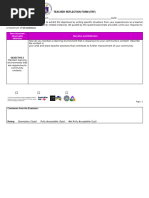 Teacher Reflection Form (TRF) Guide | PDF | Teachers | Learning