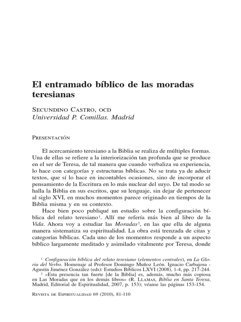 El Entramado Bíblico de Las Moradas, Secundino Castro | PDF | Jesús ...