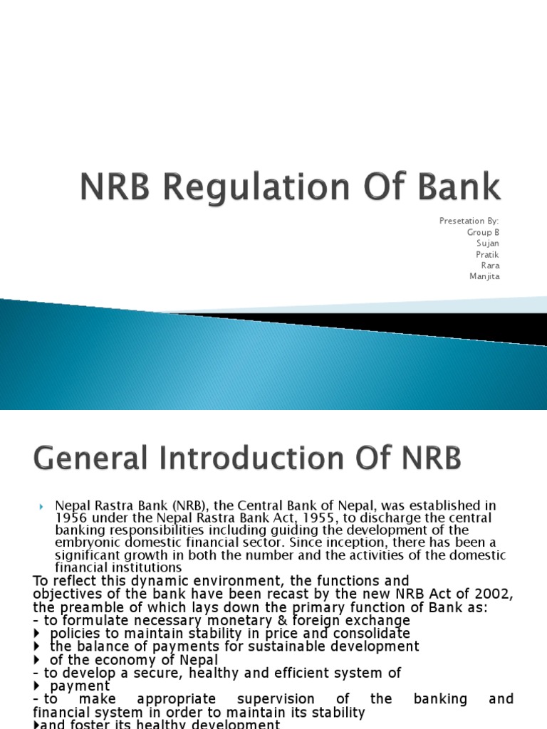 NRB Regulation of Bank. Group BBBBBBBBBBBBBB | PDF | Capital ...