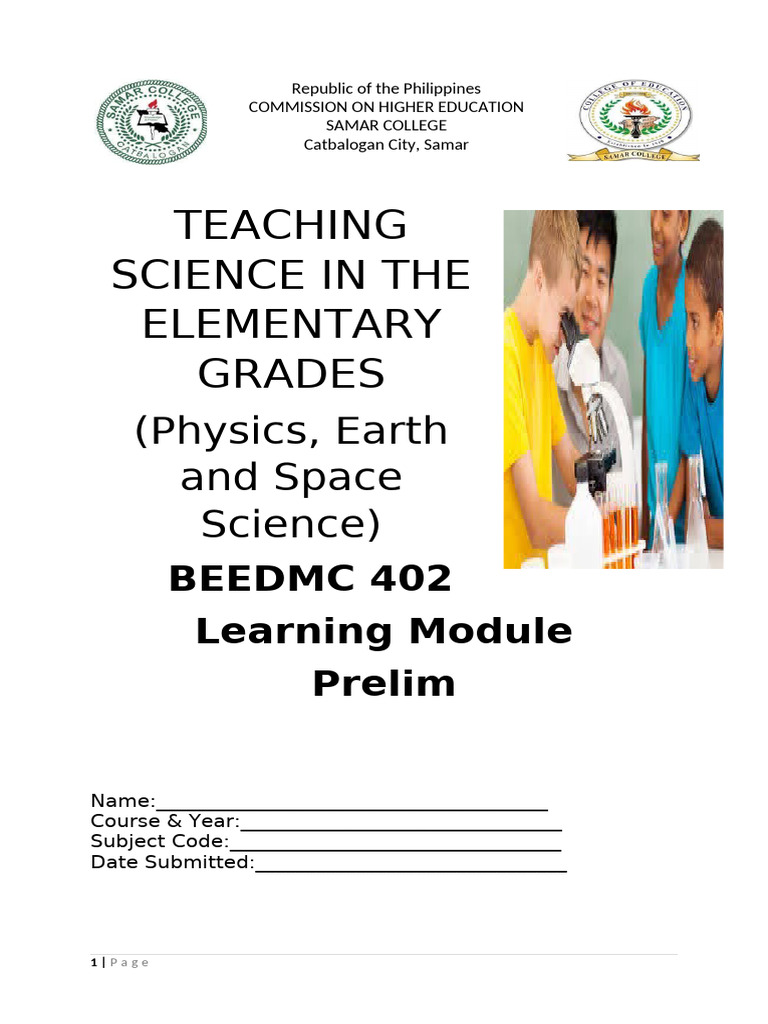 523849977 Prelim Module Teaching Science in the Elem Grades | PDF ...