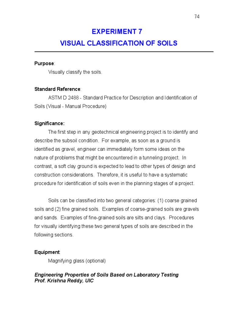 Soil Visual Classification Guide | PDF | Sand | Soil