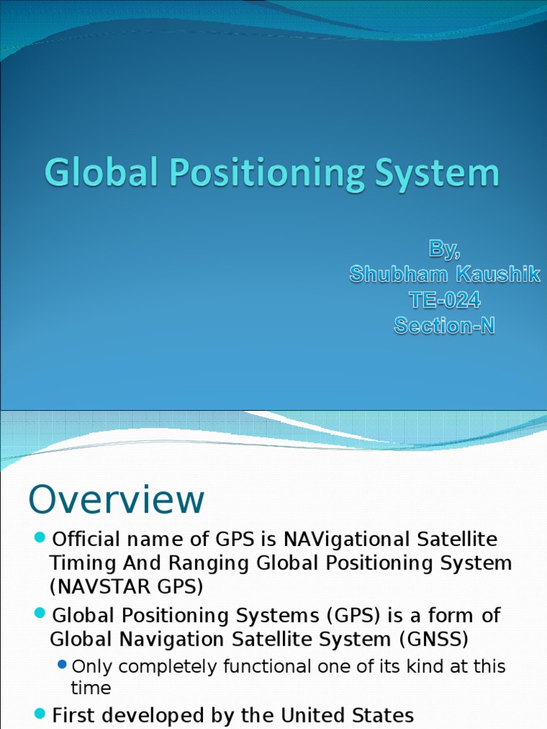 Global Positioning System | PDF | Global Positioning System | Satellite