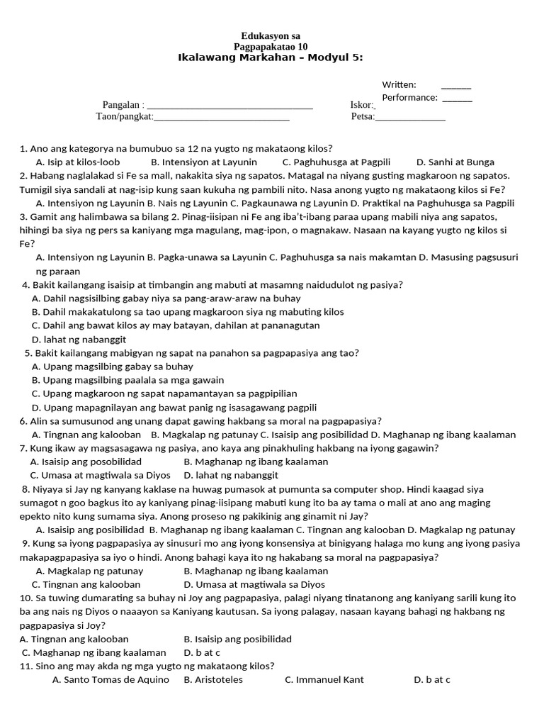 esp 10 module 5 with lecture | PDF