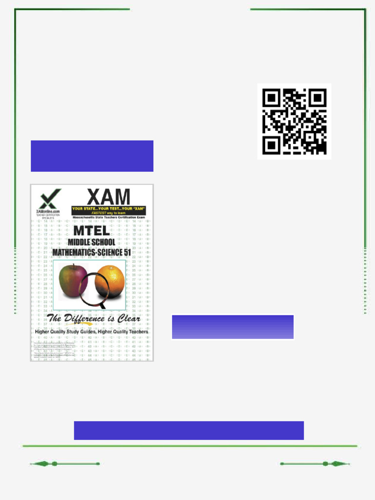 MTEL Middle School Mathematics Science 51 Teacher Certification 2nd ...