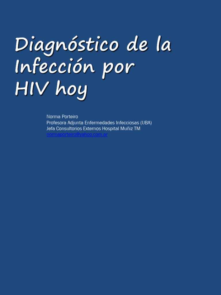 Diagnóstico de La Infección Por HIV Prof Dra PORTEIRO 2022 | PDF | VIH ...