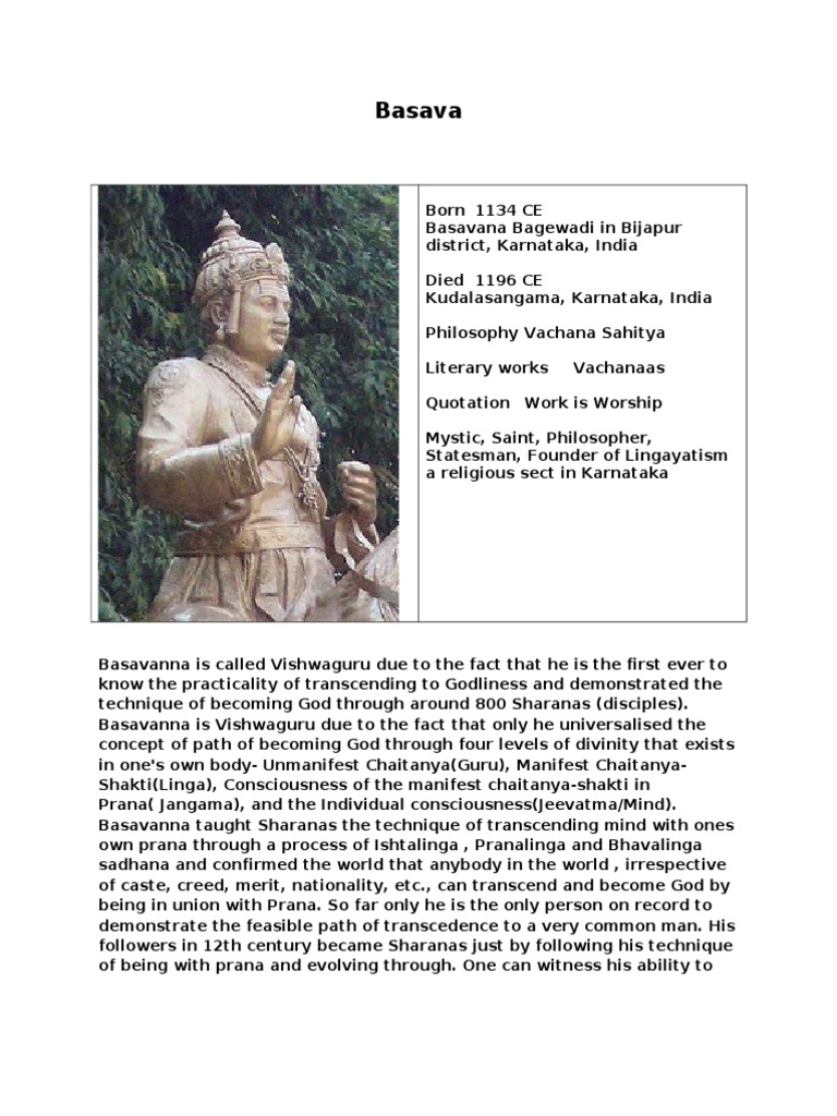 Basavanna | Download Free PDF | Religious Faiths | Theism