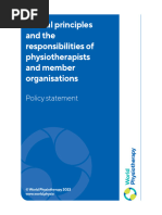 CSP Code of Professional Values | PDF | Physical Therapy | Autonomy