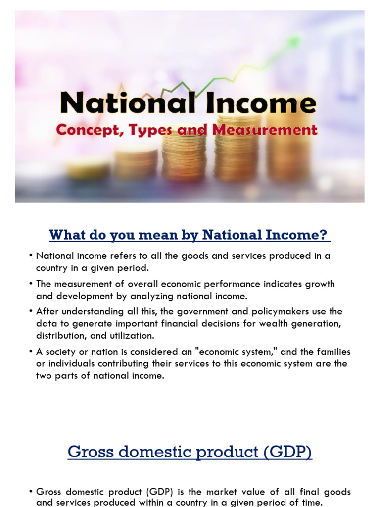 National Income (Unit-3) | PDF | Gross Domestic Product | Measures Of ...