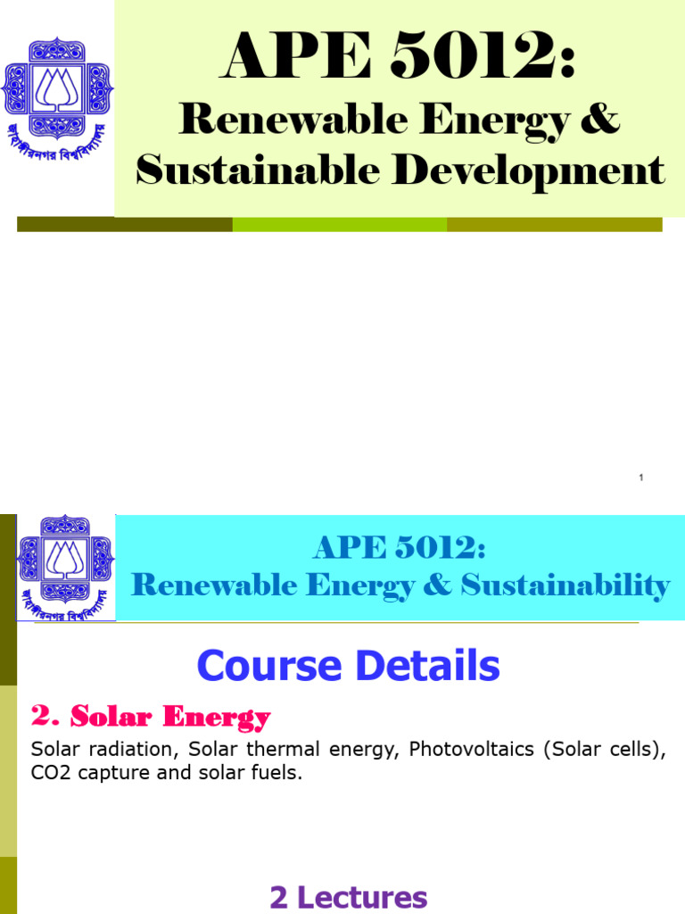 Chapter 2-Solar Energy (Full Chapter) | PDF | Solar Cell | Photovoltaics