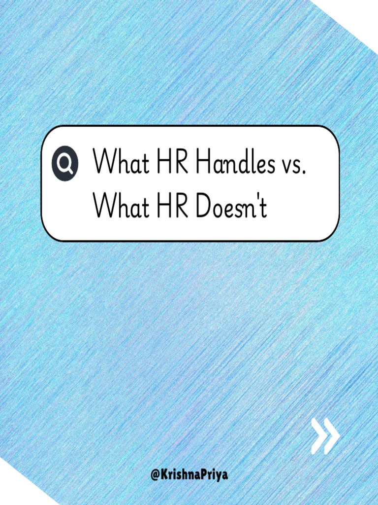 What HR Handles vs. Dosent | PDF | Human Resources | Employment