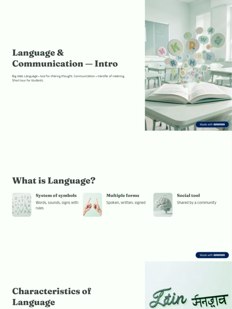 Language-and-Communication-Intro | PDF