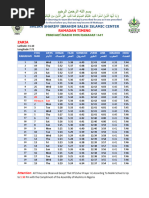 Ramadan 2016 Schedule and Timings | PDF | Ramadan | Islamic Jurisprudence