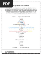 English Placement Test Sample Questions | PDF | Weather | Airplane