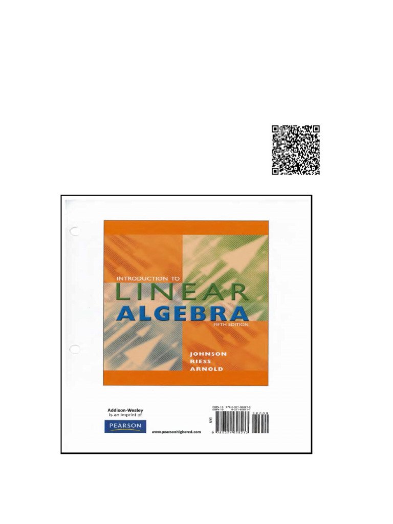 Introduction To Linear Algebra (5th Edition) Johnson | PDF | Embodied ...