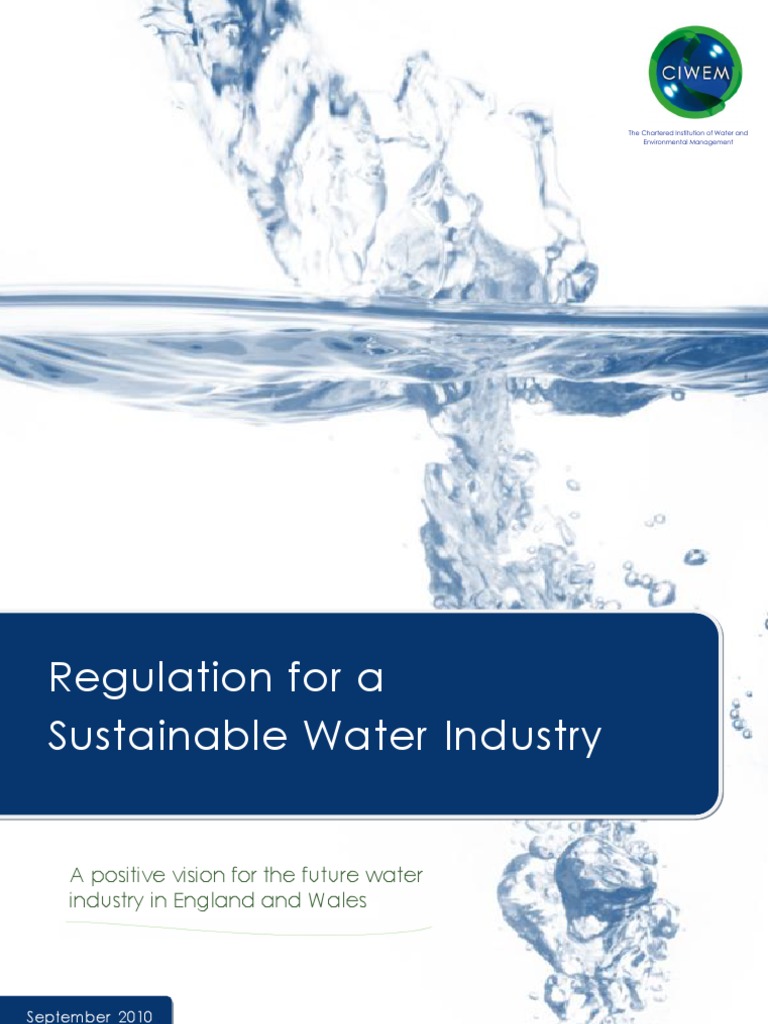 Regulation For A Sustainable Water Industry | PDF | Water Resources ...