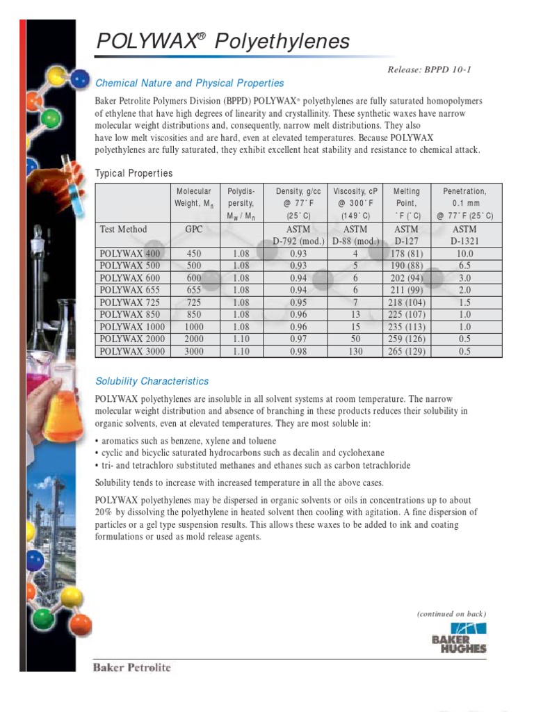 Poly Wax | Polyethylene | Polymers