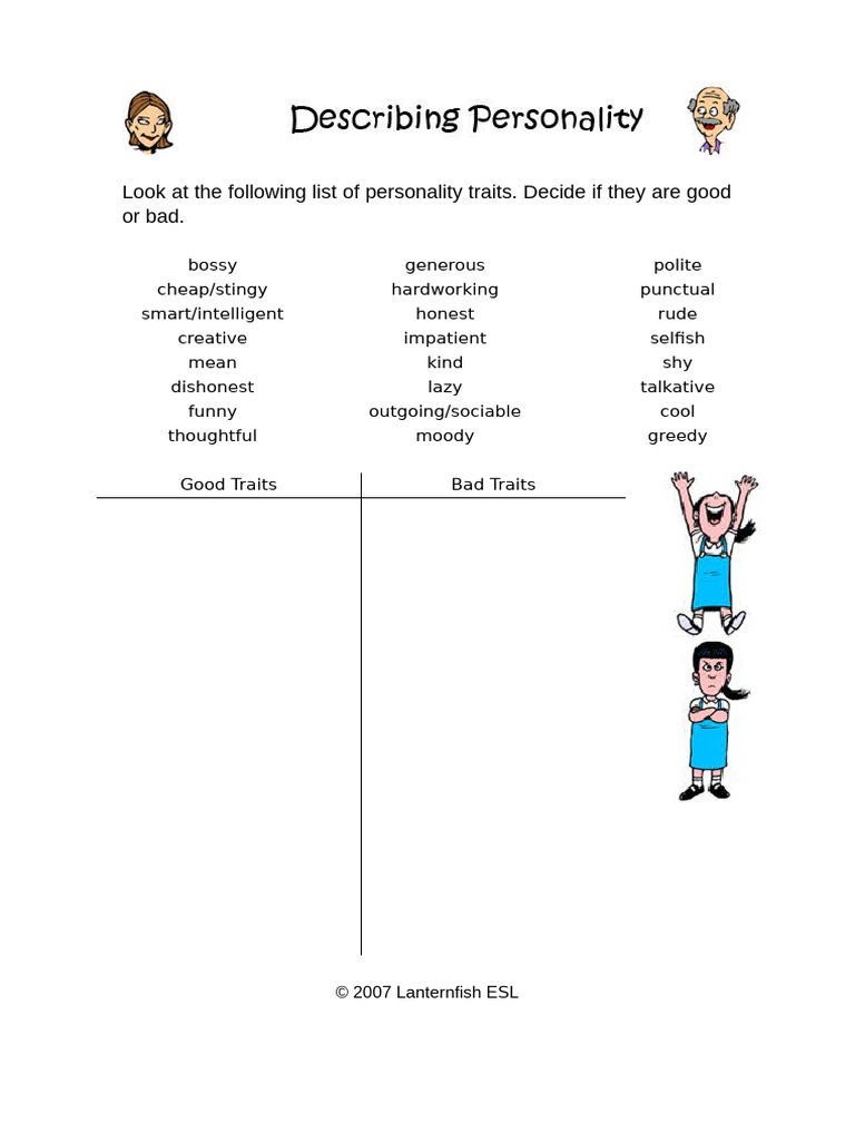 Personality Traits Level 1 | PDF | Psychology | Behavioural Sciences