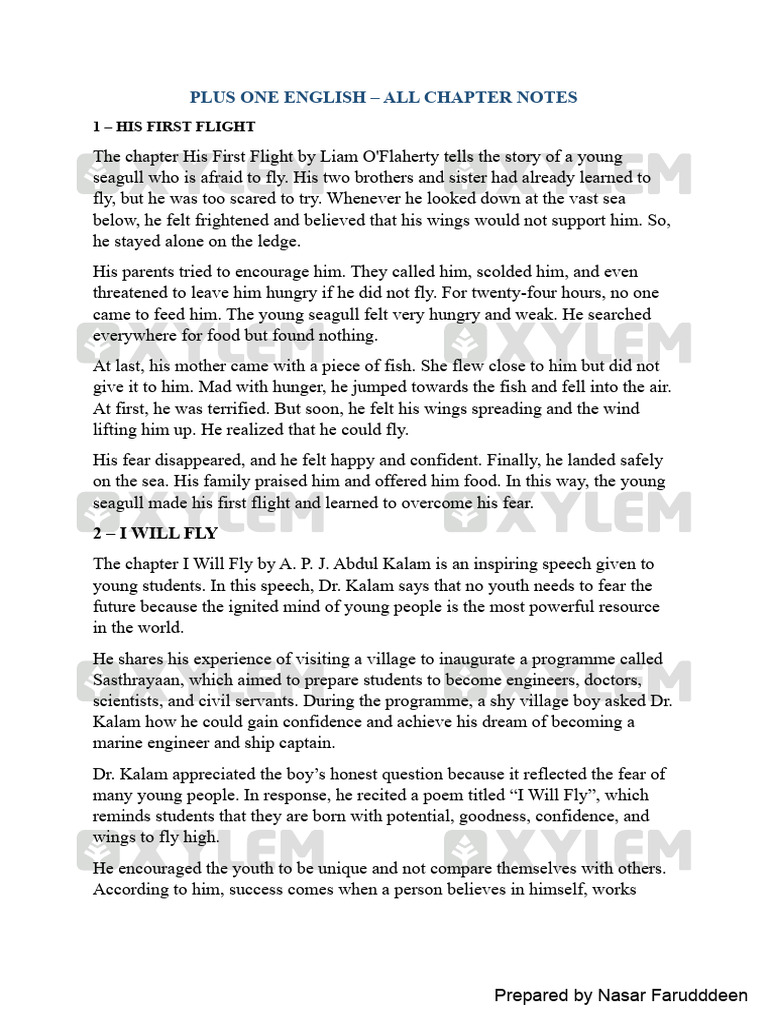 Plus One English All Chapters | PDF | Natural Disasters | Stephen Hawking