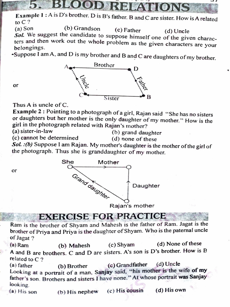 Blood Relation Practice Questions 78063105 2026 02-13-20 19 | PDF ...