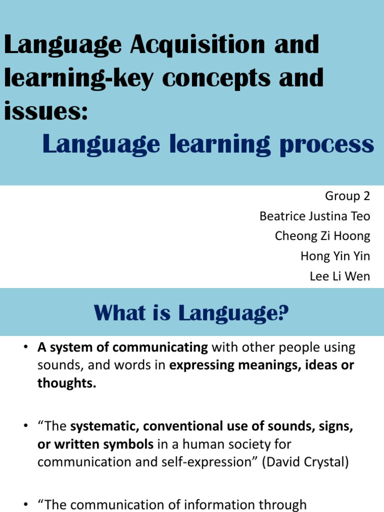 Language Learning Process in Early Childhood | Question | Morphology ...