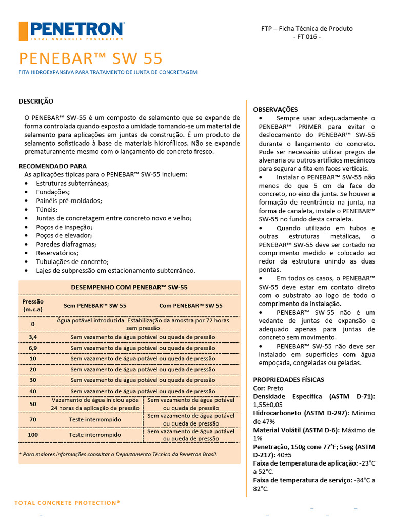 FT 016 Penetron Penebar SW 55 | PDF