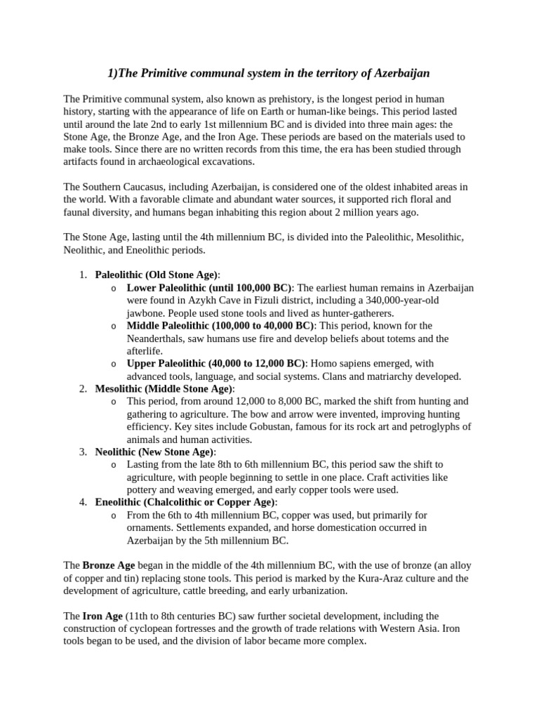 History | PDF | Paleolithic | Stone Age