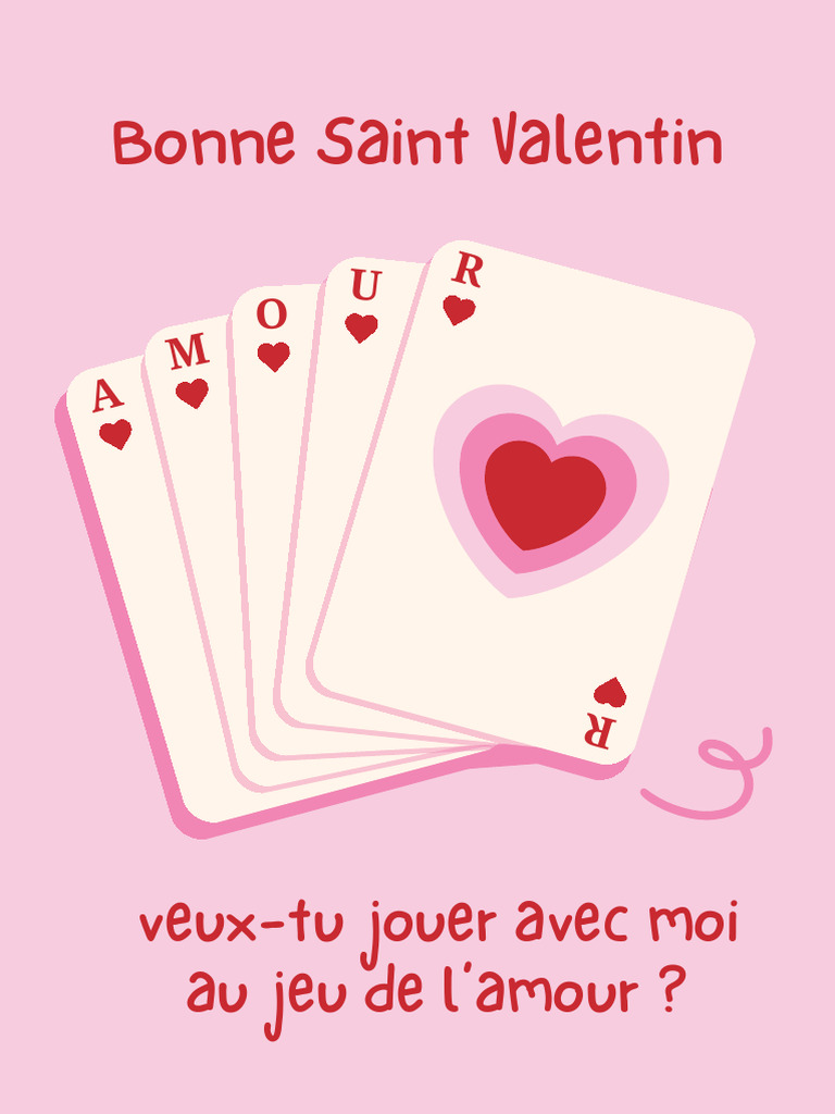 Carte de Saint-Valentin Jeu Cartes Illustratif | PDF