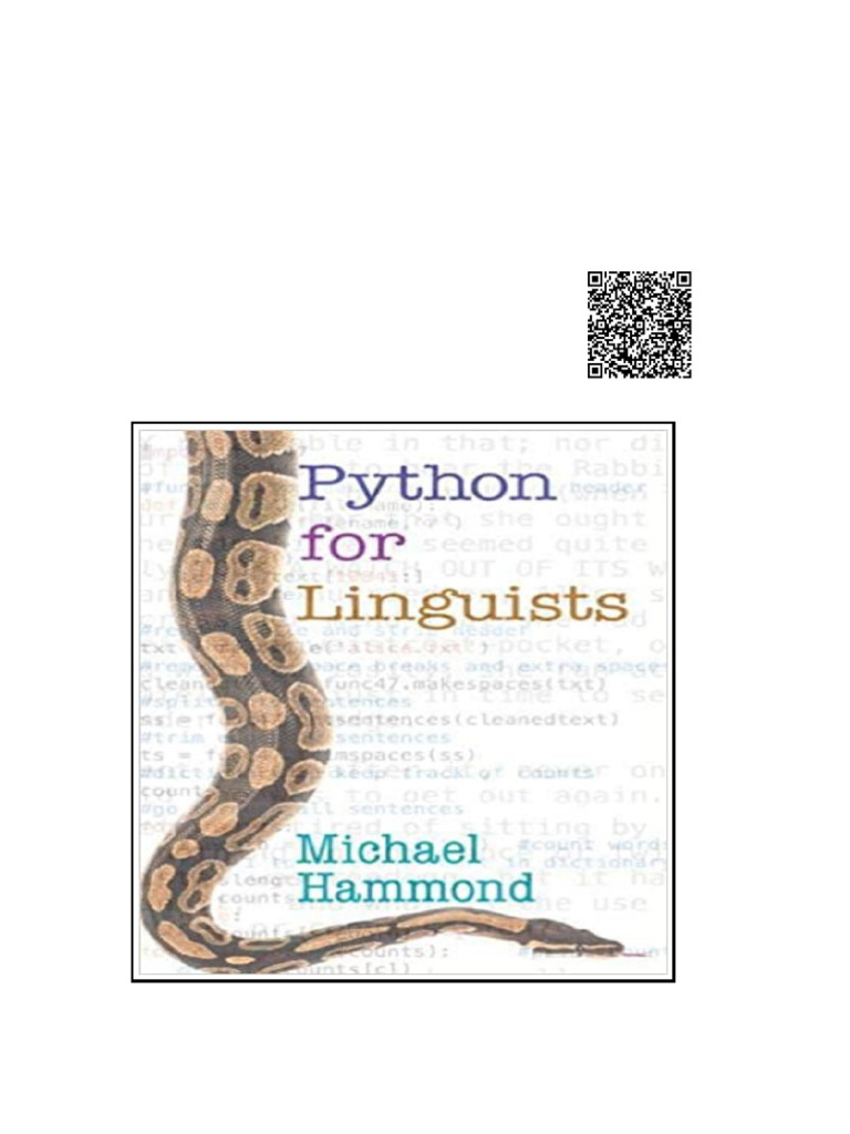 Python For Linguists Michael Hammond | PDF