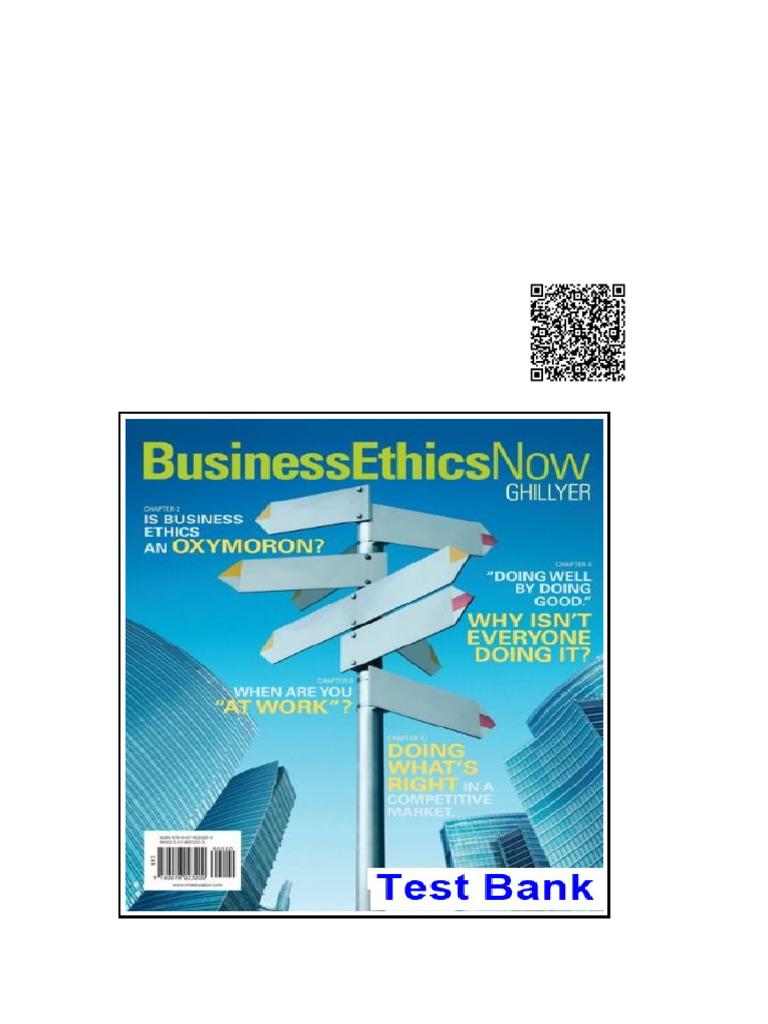 Business Ethics Now 4th Edition Andrew Ghillyer Test Bank | PDF | Bribery