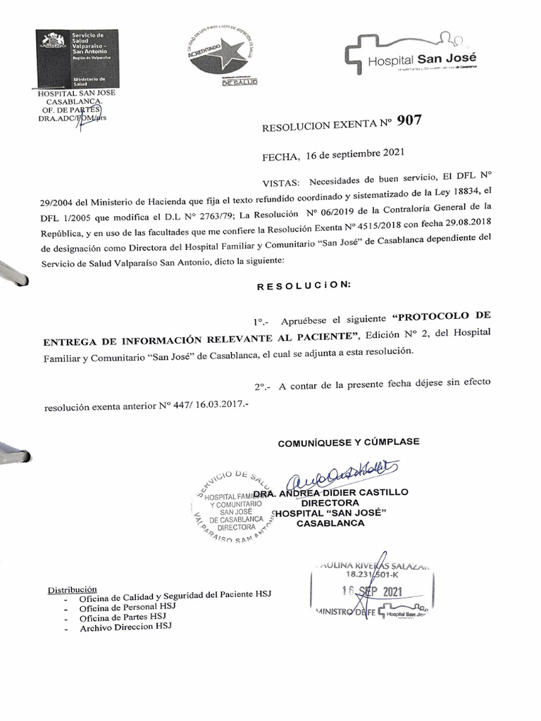 REG 1.3 PROTOCOLO DE ENTREGA DE INFROMACION RELEVANTE AL PACIENTE ...