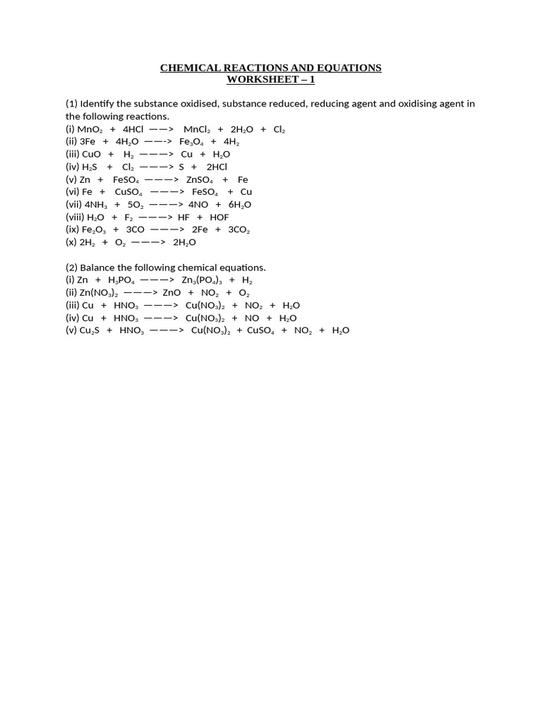 Worksheet Chem CH 1 1 | PDF