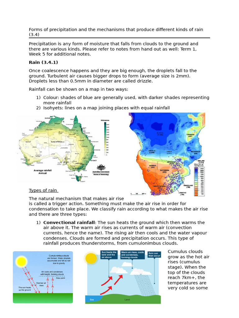 Moisture in The Atmosphere Notes | PDF | Precipitation | Rain
