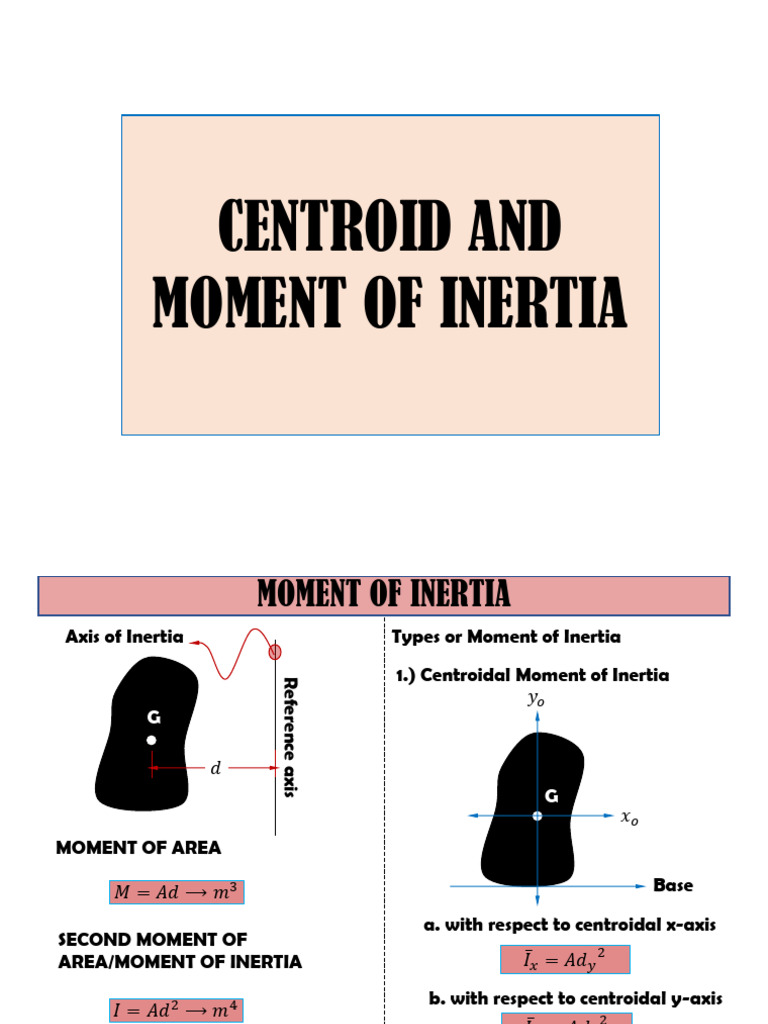 Centroid and Moment of Inertia | PDF | Mechanical Engineering | Motion ...