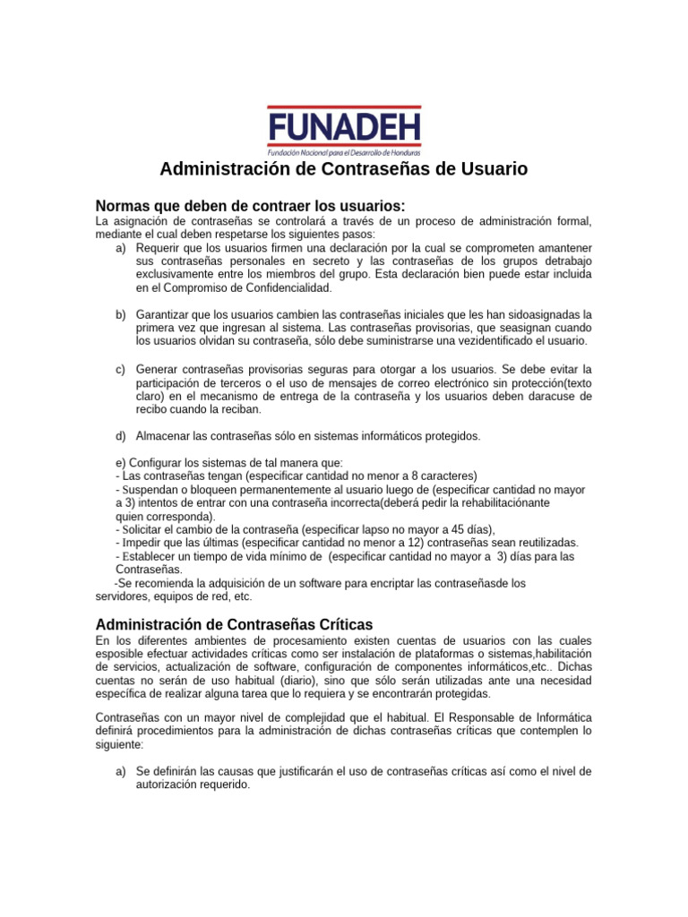 Generacion de Contraseñas para Usuarios de Red, Router, Servidores ...