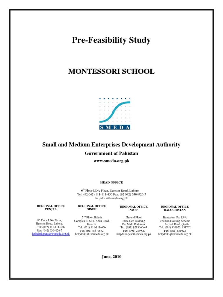 SMEDA Montessori School | PDF | Expense | Preschool