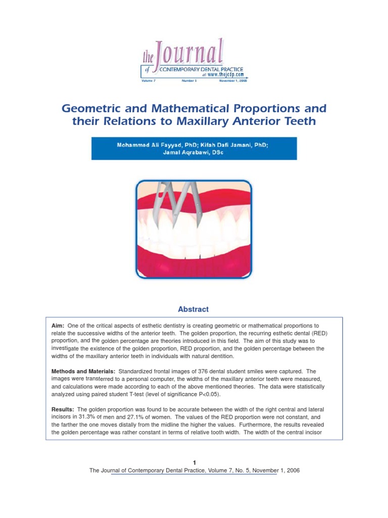 RED Proportions | Tooth | Dentistry