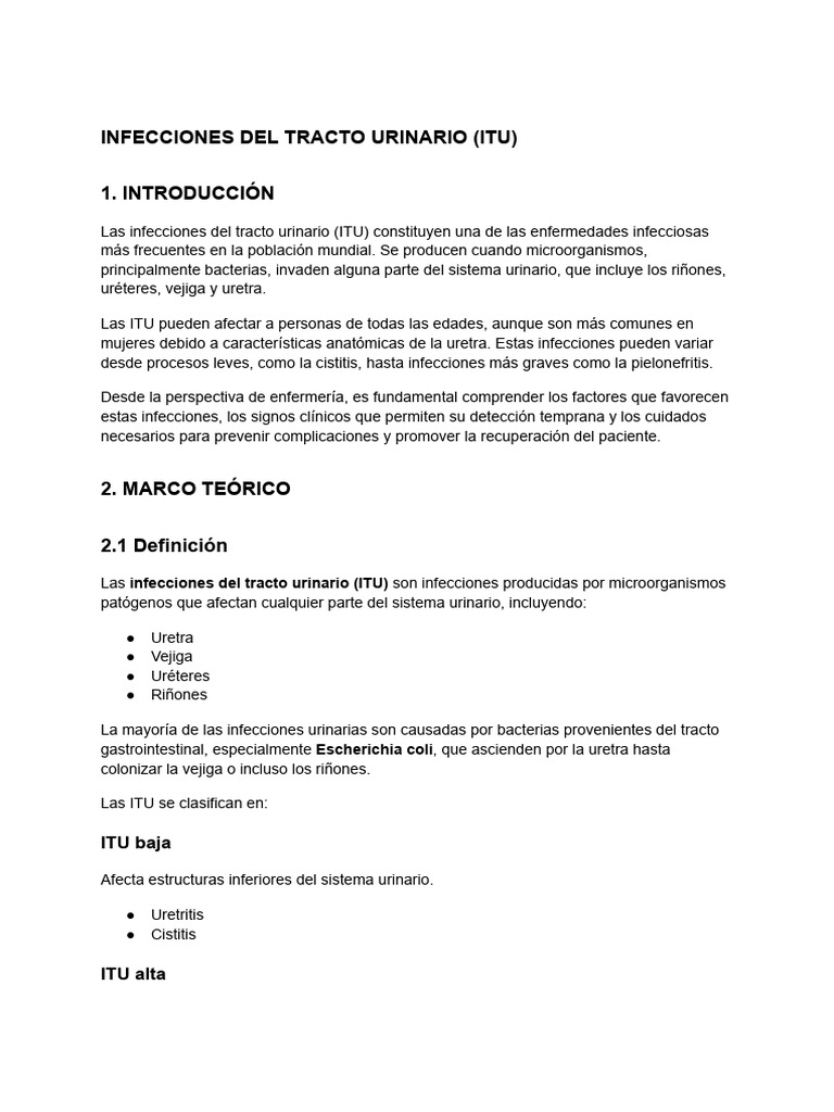 Infecciones Del Tracto Urinario (Itu) | PDF | Infección del tracto ...