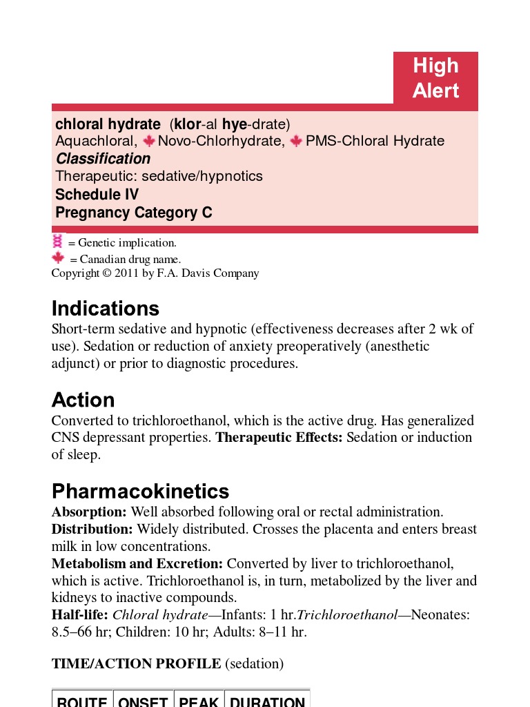 Chloral Hydrate | PDF | Substance Abuse | Drugs