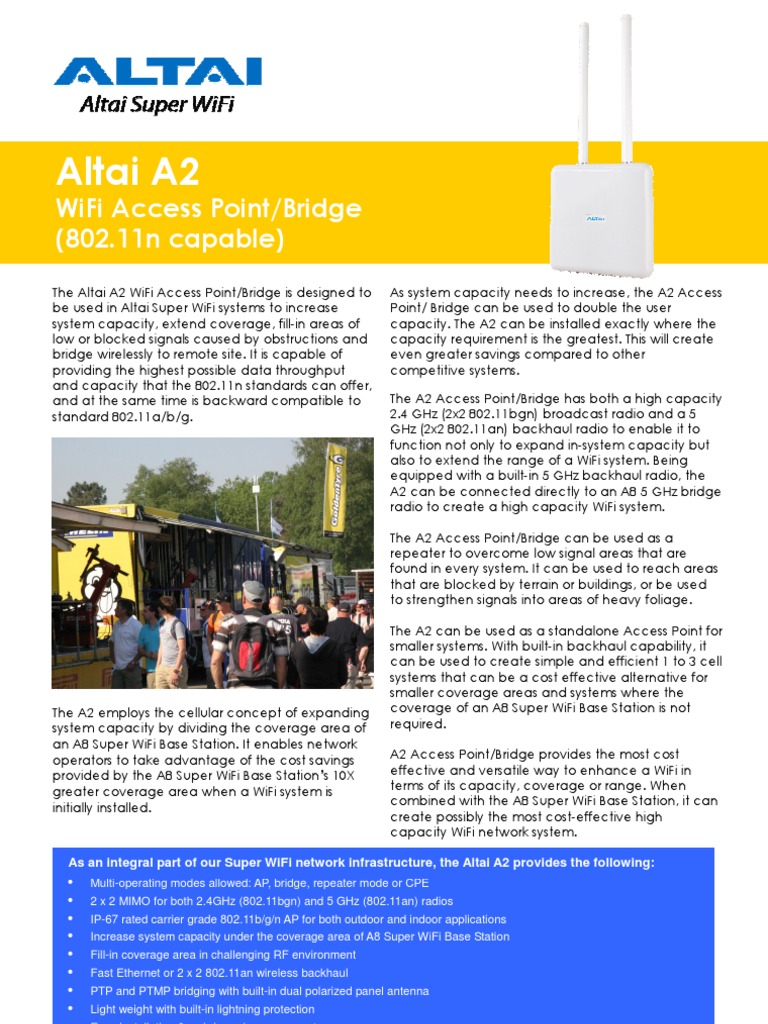 Altai A2 | PDF | Wi Fi | Ieee 802.11