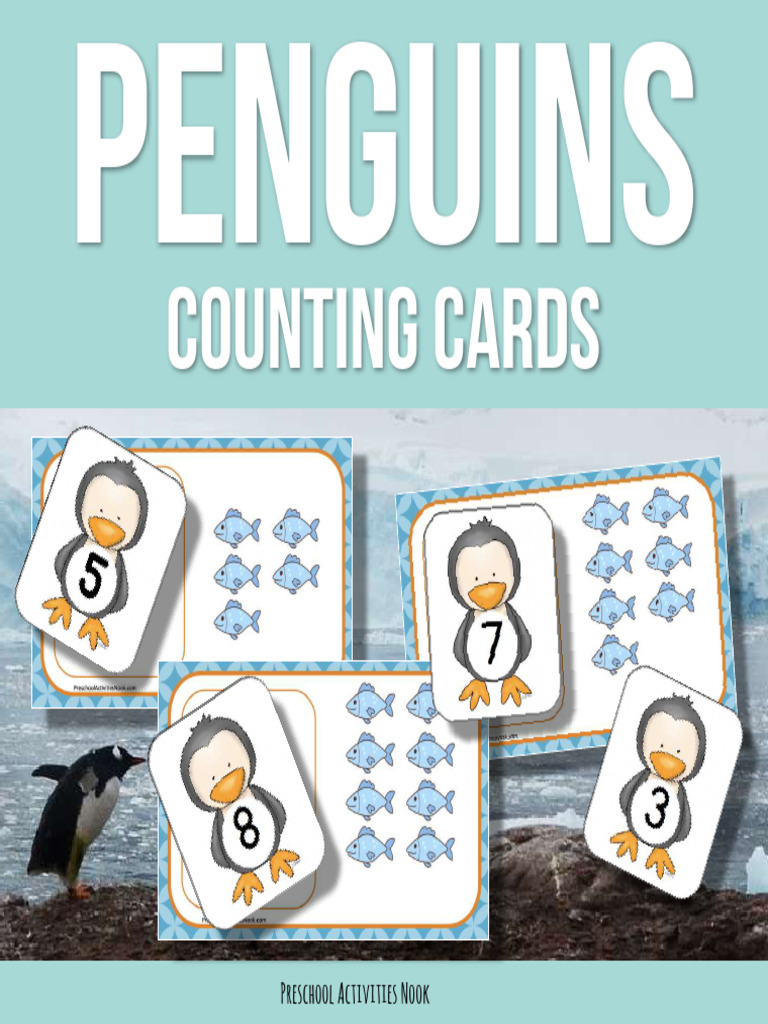 Penguins Counting Cards by The Preschool Activities Nook-Compressed | PDF