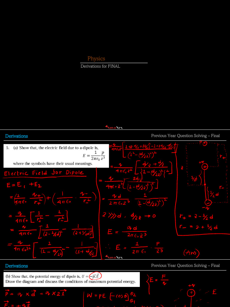 Derivations For FINAL | PDF