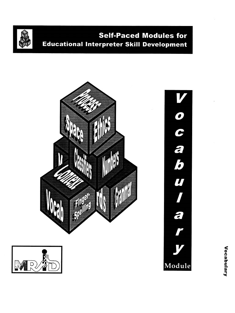 MRID Self Paced Moduals - Vocabulary | PDF | Noun | Adjective