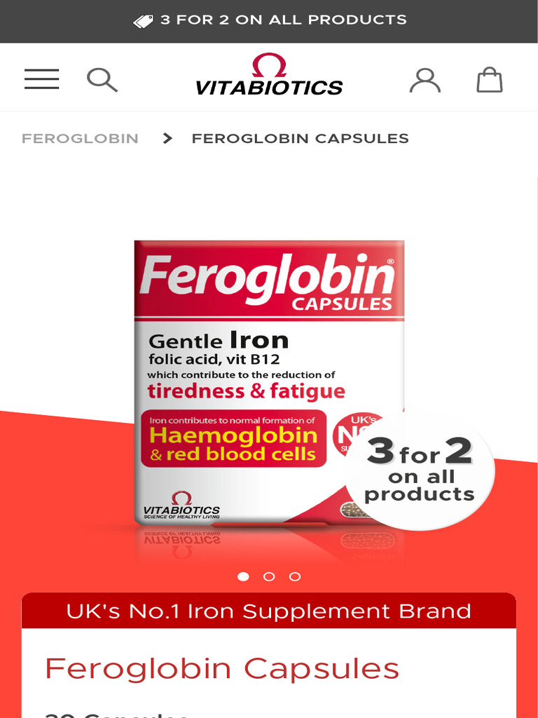 Feroglobin® Capsules Iron Supplement Vitabiot… | PDF