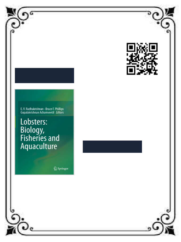 Lobsters Biology Fisheries and Aquaculture E. V. Radhakrishnan Ebook ...