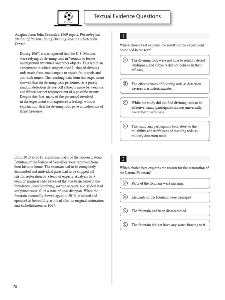 Textual Evidence WS | PDF | Dowsing | Brain