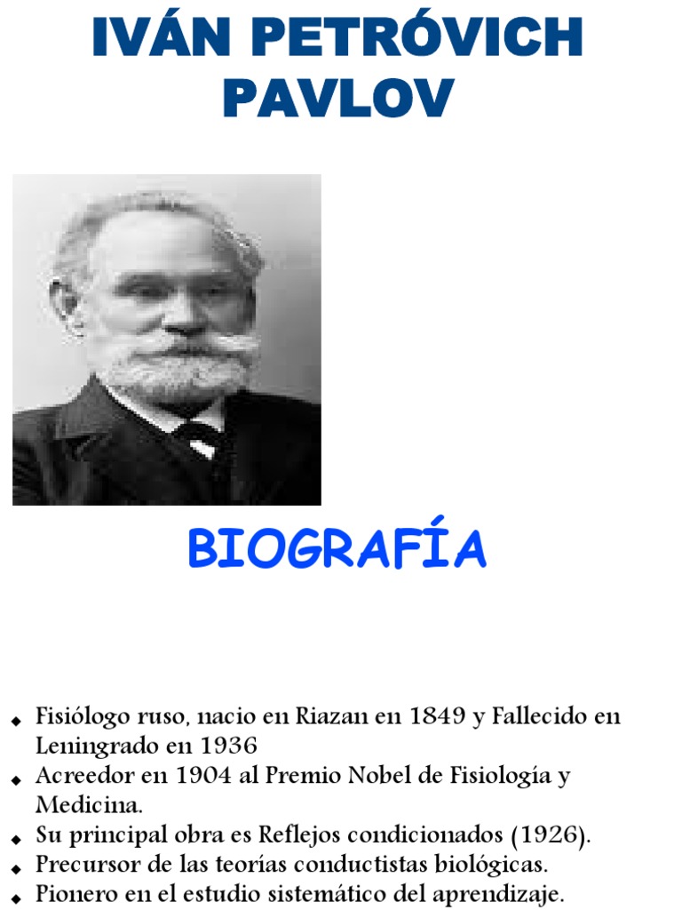 Ivan Pavlov - Condicionamiento ClasicoII | PDF | Science | Epistemología