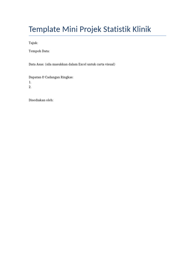 Template Mini Projek Statistik | PDF
